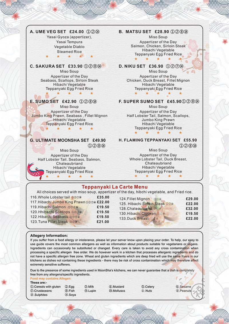 Teppanyaki - Moonsha Japanese Restaurant